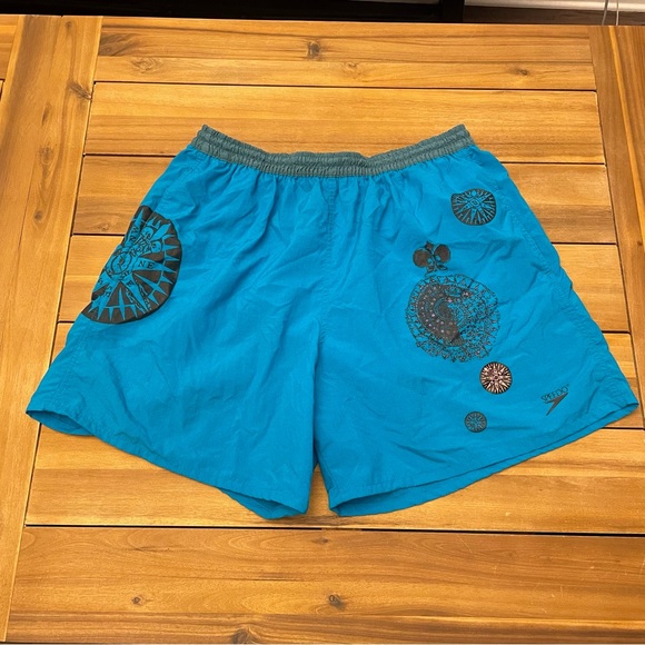Speedo | Shorts | Vintage 9s Speedo Logo Compass Mesh Lined Swim Shorts ...